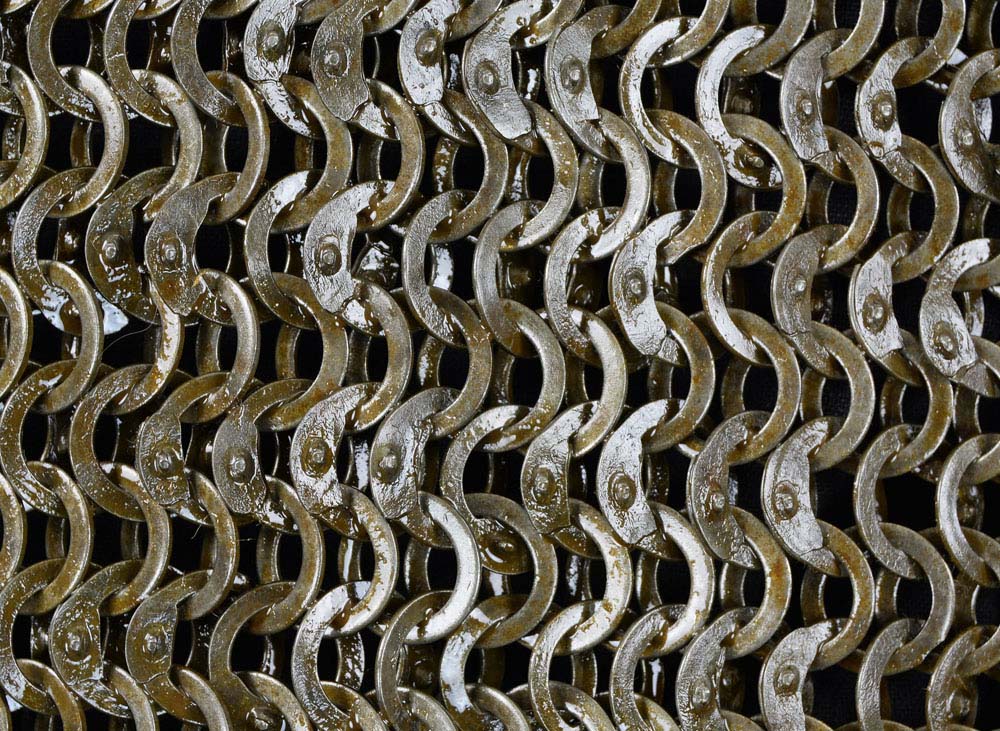 WANM Chainmail Haubergeon - Flat Riveted - Solid Flat Rings Mild Steel
