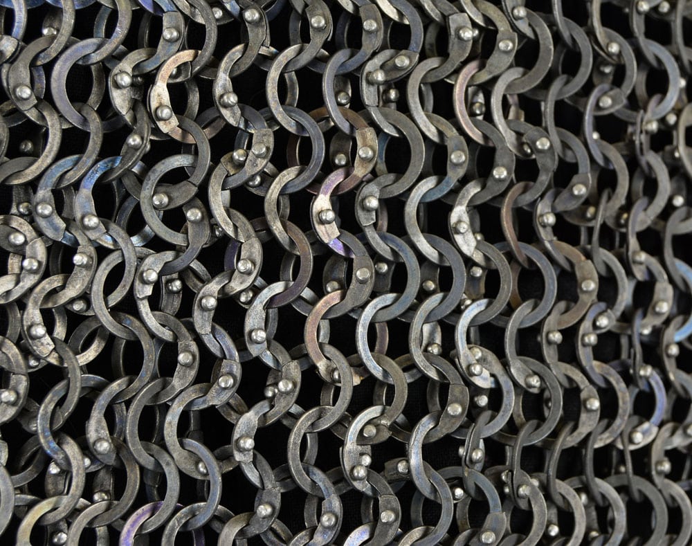DFNT Titanium Chainmail Haubergeon - Dome Riveted Flat Rings