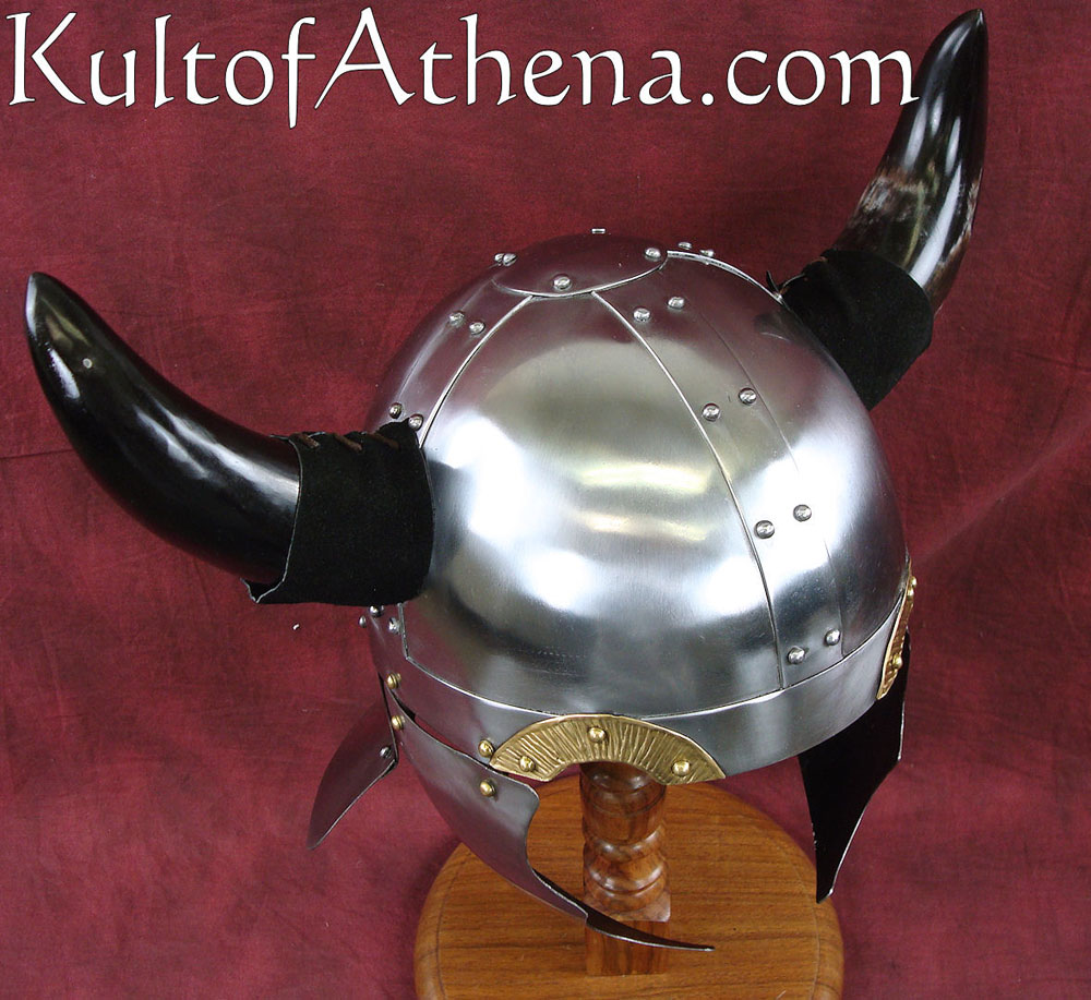 Authentic Viking Helmet With Real Horns