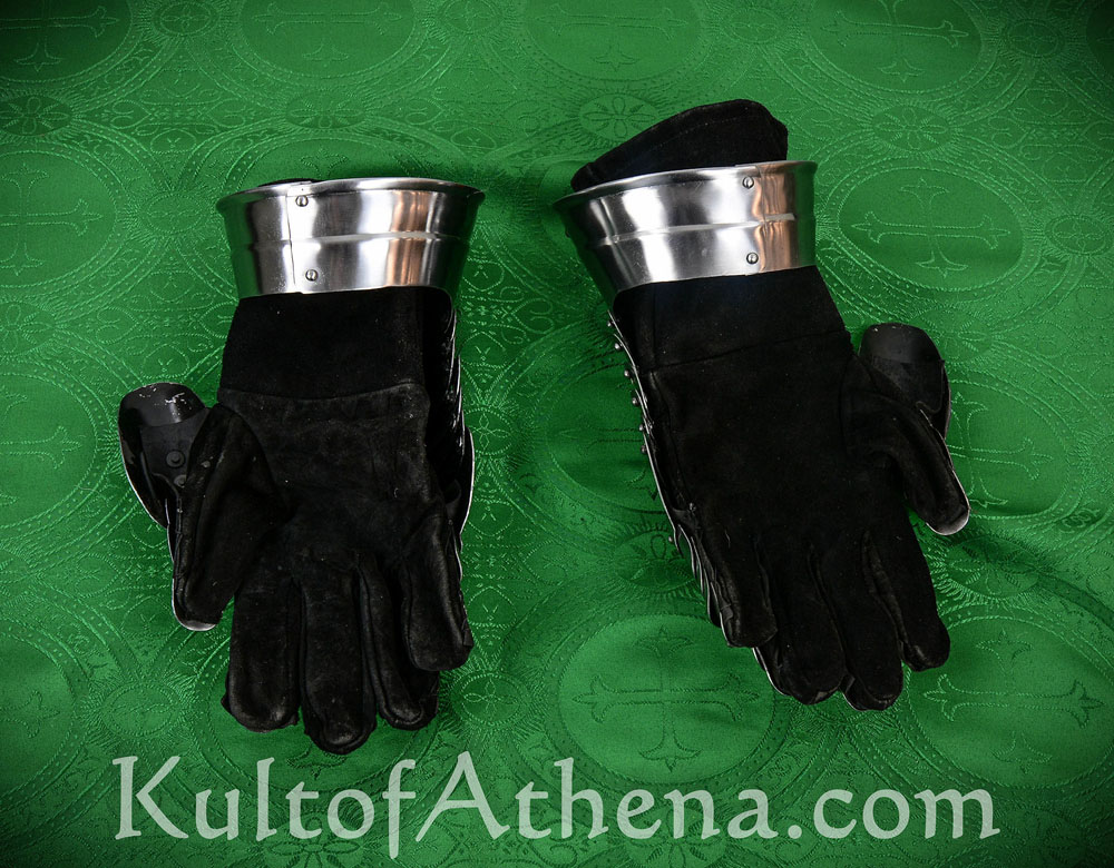 Late Medieval Steel Gauntlets - 18 Gauge Steel