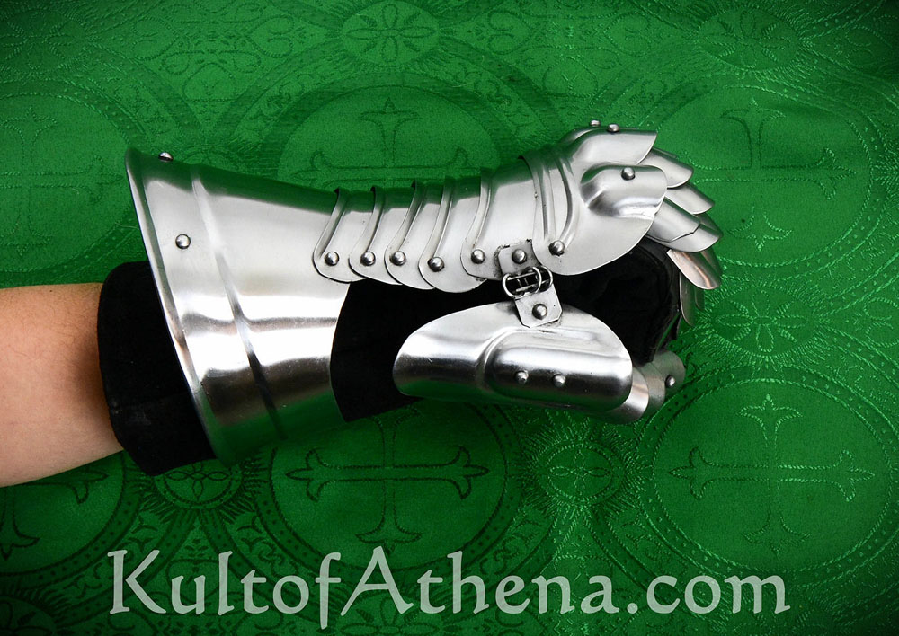 Late Medieval Steel Gauntlets - 18 Gauge Steel