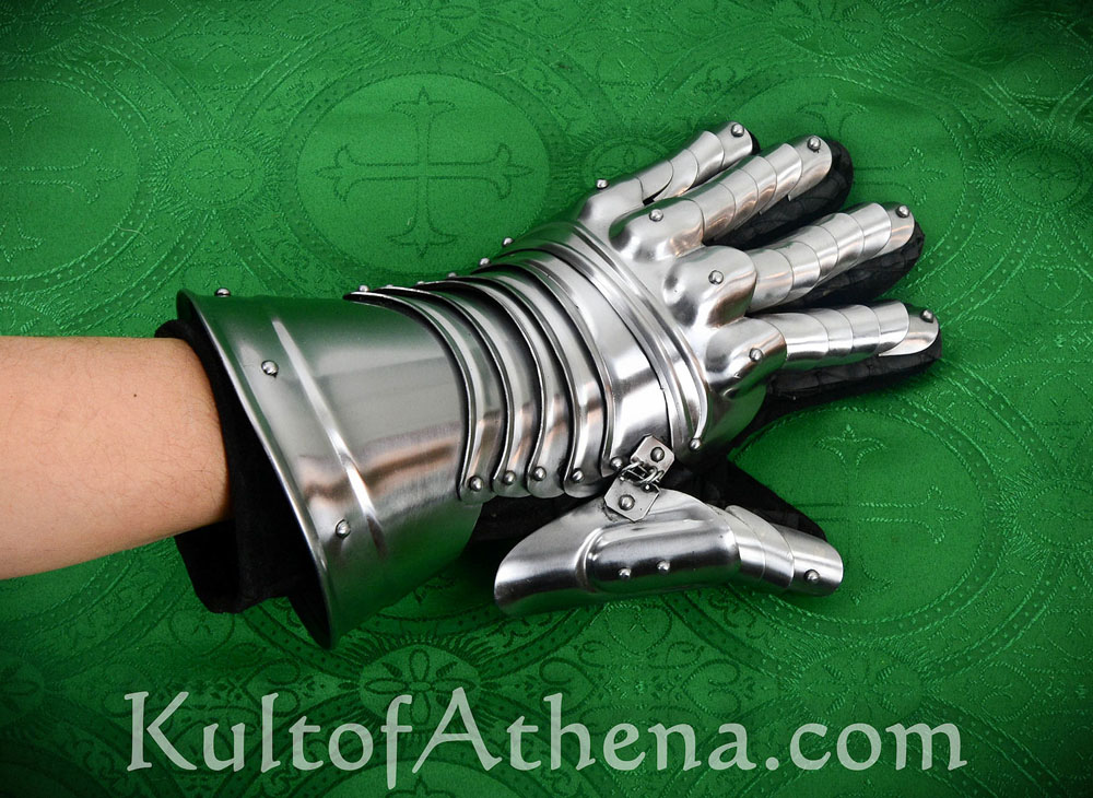 Late Medieval Steel Gauntlets - 18 Gauge Steel