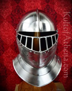 English Tourney Close Helm - 14 Gauge