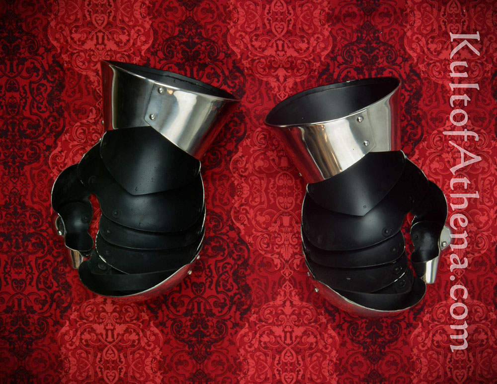 Stainless Steel Clamshell Gauntlets - 18 Gauge