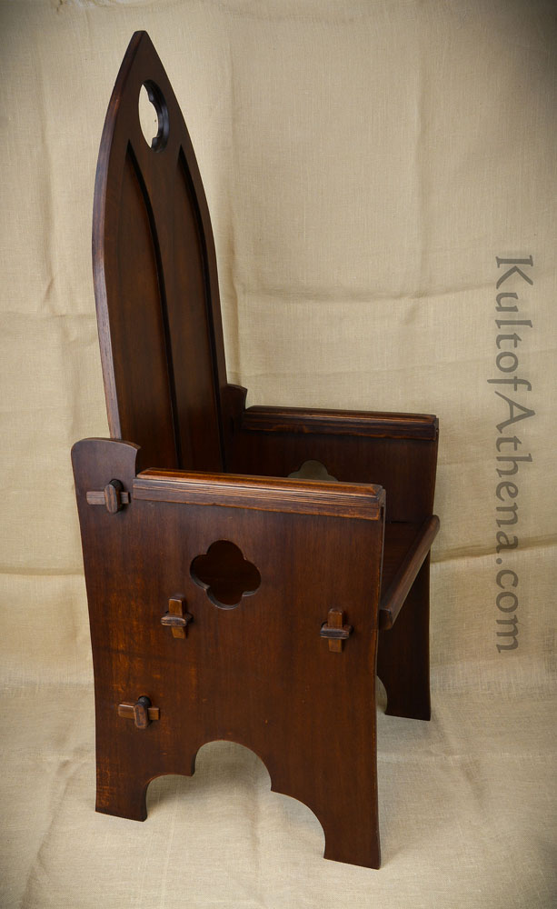 Gothic Medieval High Back Chair