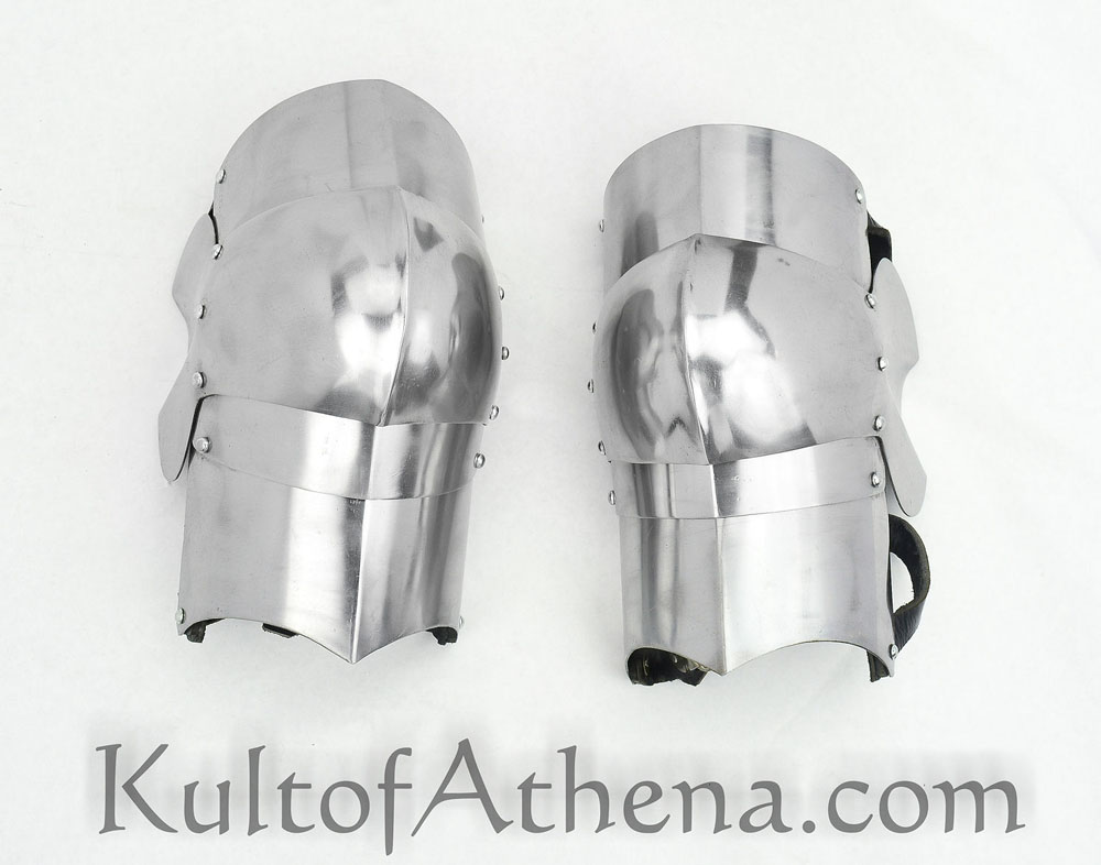 Knee Armor Set / Poleyns - w/ Side Fan Plates