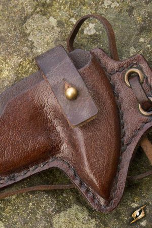 Epic Armoury Shuriken Holder with Foam Shuriken - Brown Leather