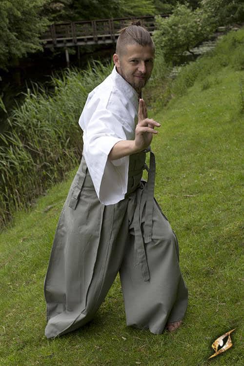 Samurai Pants - Gray and Black