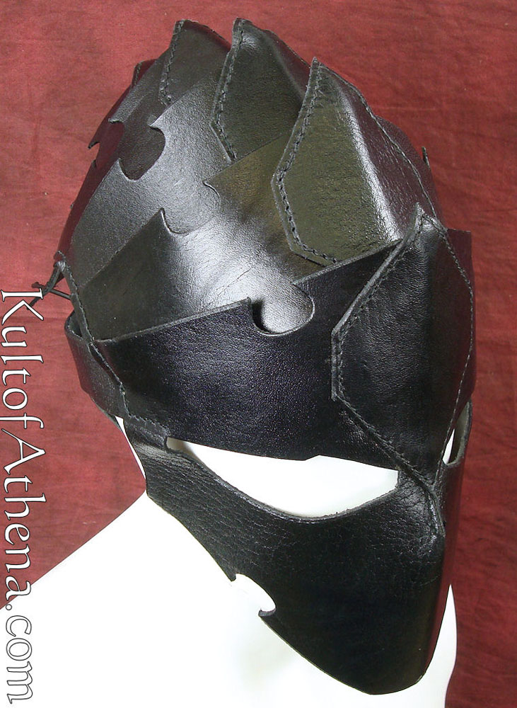 Assassins Leather Helmet - Black