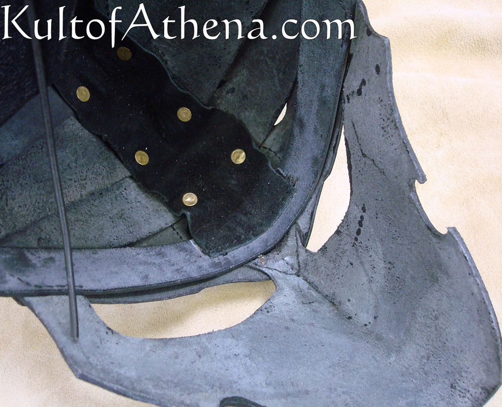Assassins Leather Helmet - Black
