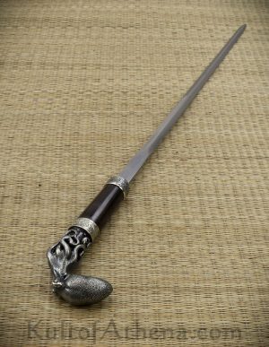Damascus and Rosewood Octopus Sword Cane