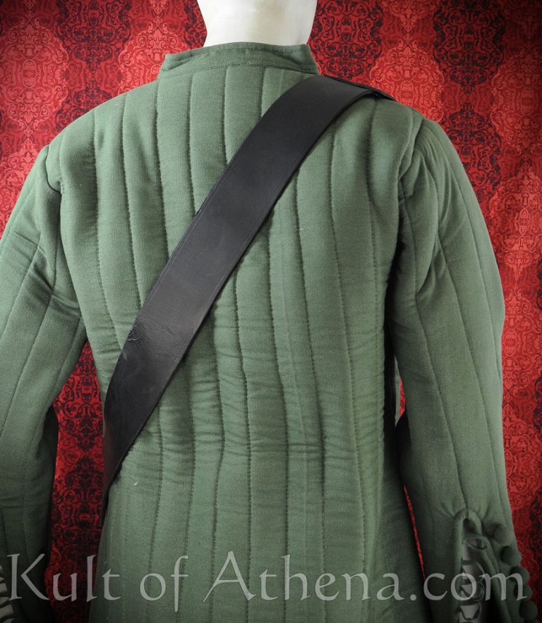 Leather Twin-Buckle Baldric - Black - Right Handed