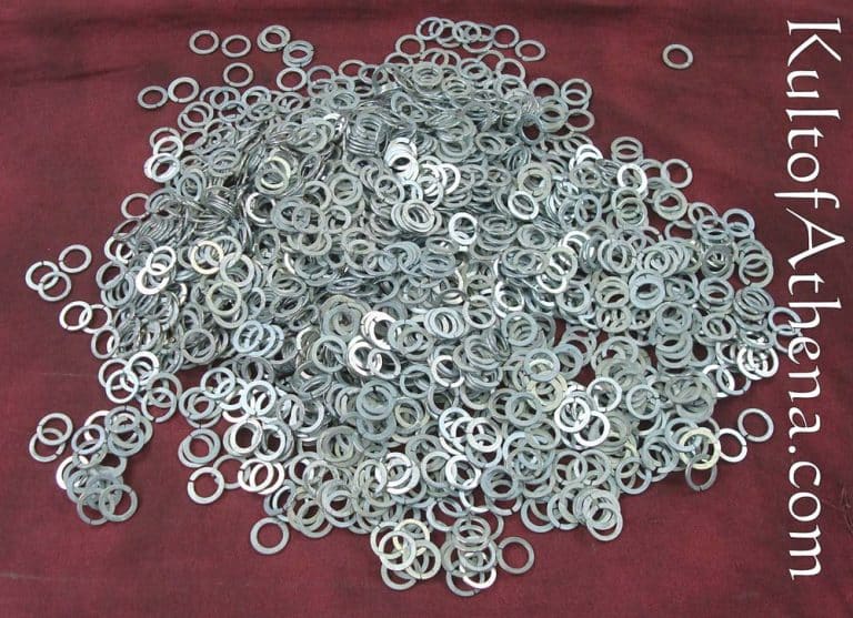 1 kg Loose Split Flat Chainmail Rings - Mild Steel, Zinc Plated - 16 ...