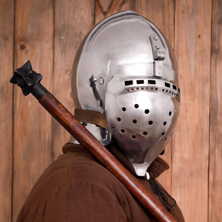 Lord of Battles - Nuremberg Klappvisor Bascinet - 16 Gauge Steel - Kult ...