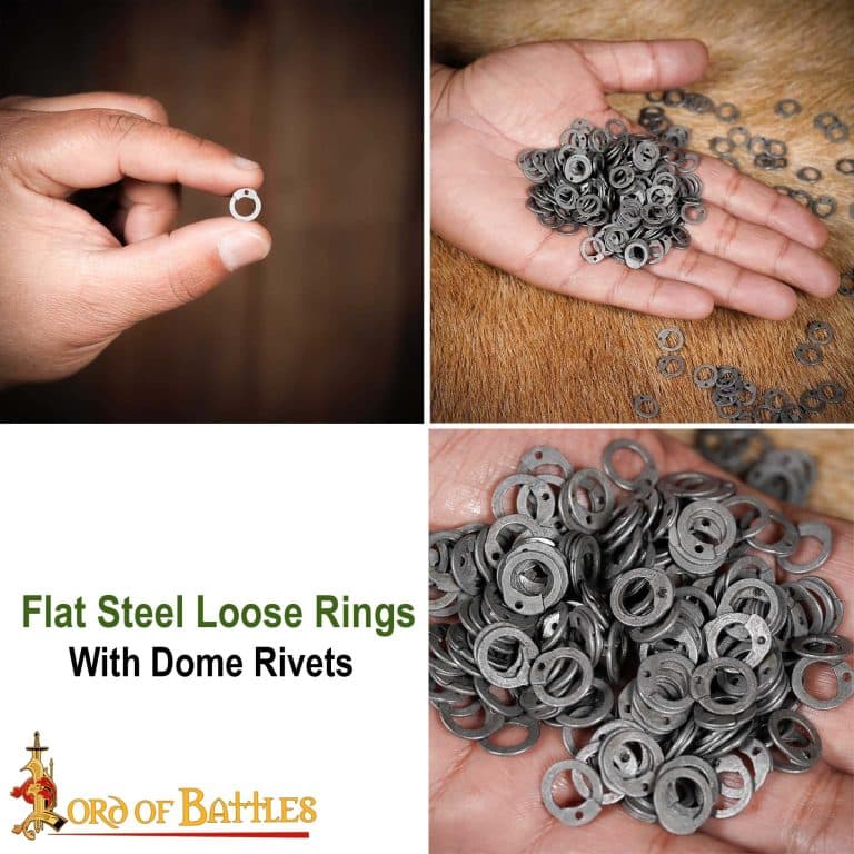 DFNM 1 kg Loose Chainmail Rings - Mild Steel Dome Riveted Flat Rings ...