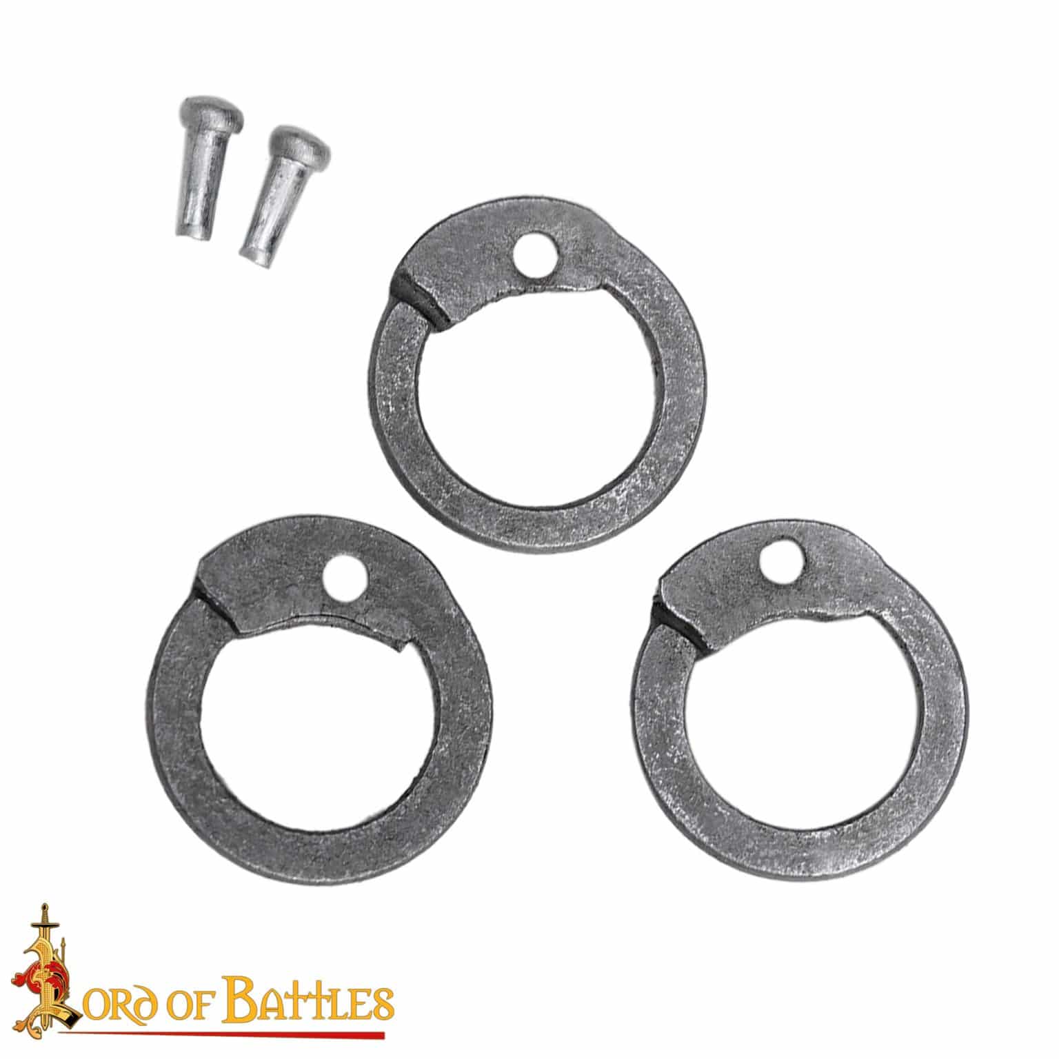 DFNM 1 kg Loose Chainmail Rings - Mild Steel Dome Riveted Flat Rings ...